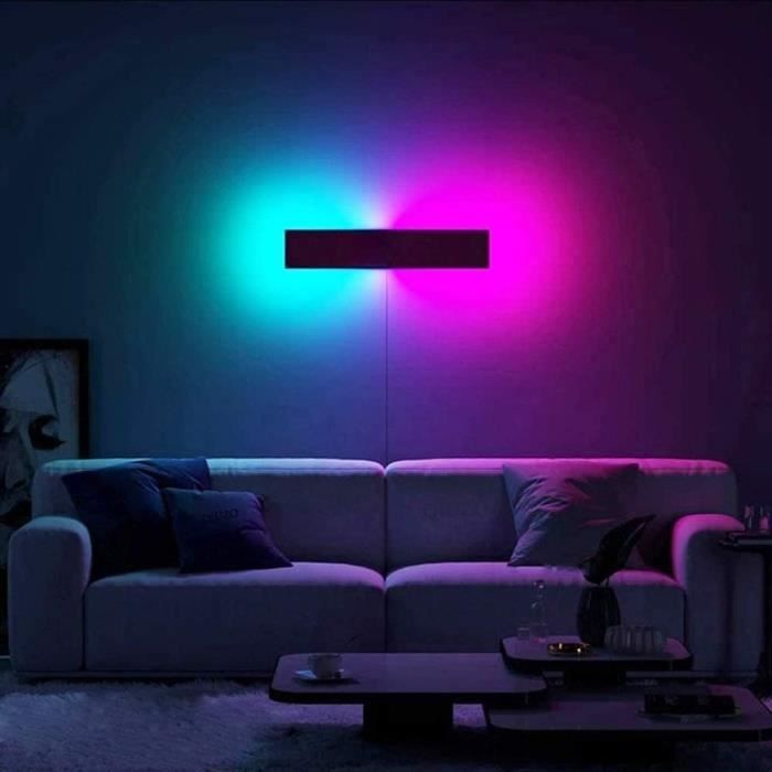 Applique Murale Interieur, 80Cm Led Murale Gaming Dimmable Rgb Lampe ...