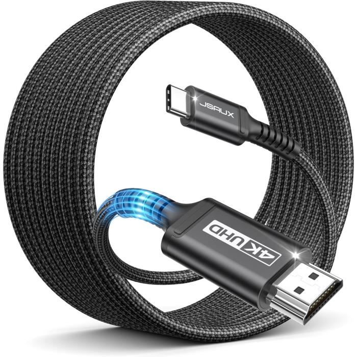 Câble Usb C Vers Hdmi 4K 4M, Cable Usb Type C Hdmi 4K Uhd (Compatible ...