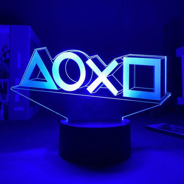 Veilleuse,LIGHT BLUE-16 Color Crack base--Lampe Led En 3d Au Néon ...