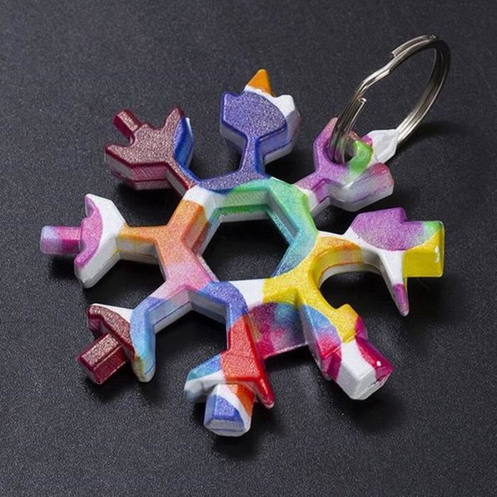 Clé flocon de neige multi outils 18 en 1 - YWEI - Rainbow colors ...