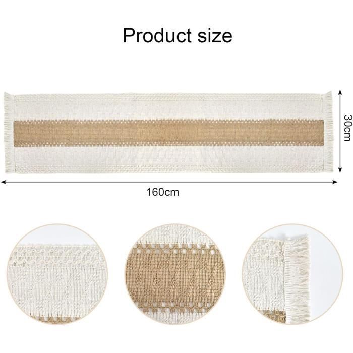 Chemin De Table En Macramé Avec Des, Chemin De Table En Macramé En ...