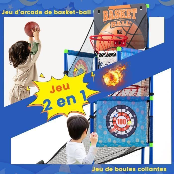 COSTWAY Jeu de Basket-ball Arcade Enfants 2 en 1 Jeu de Balles ...