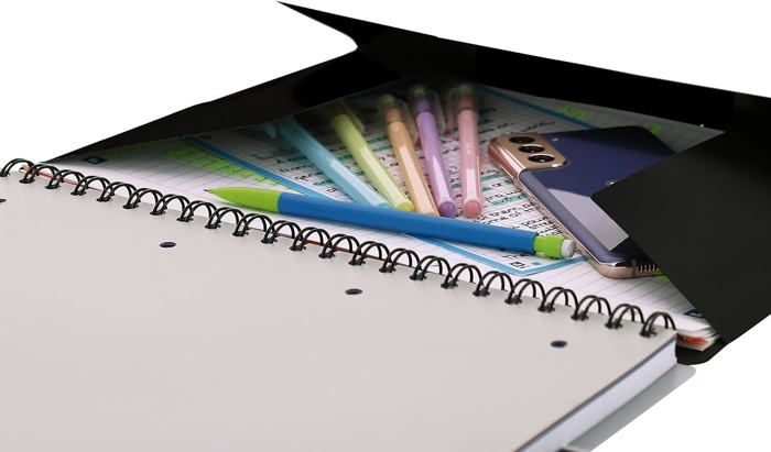 Organiserbook Cahier Spirale + Trieur Format A4+ 160 Pages Réglure ...