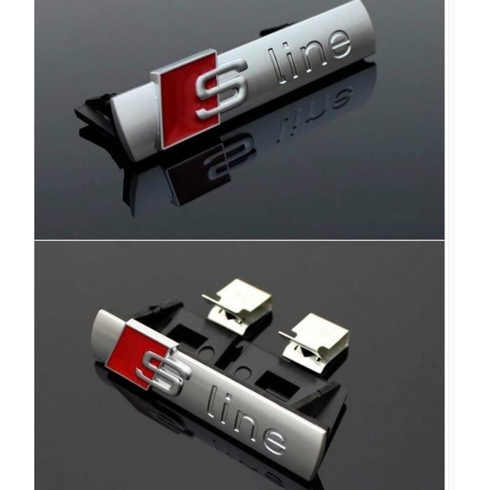 Montage S Line S Front Line Grille Emblem Badge ABS chromé -Front ...