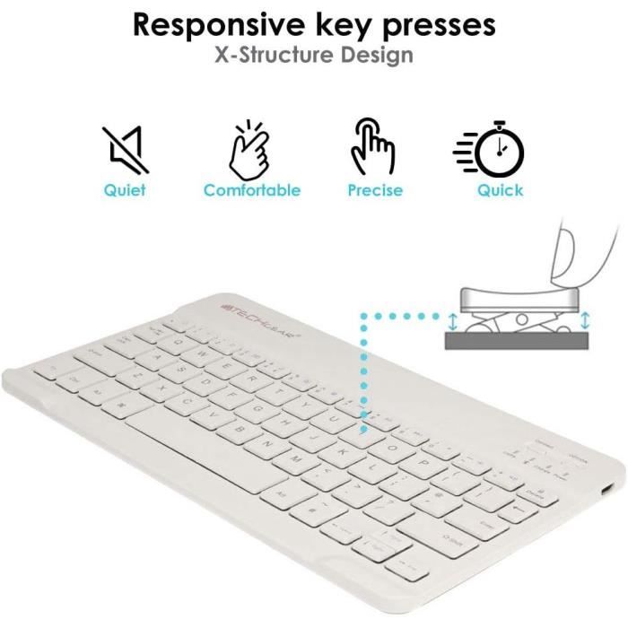 Active Strike (M) Clavier QWERTY sans fil Bluetooth avec étui de ...