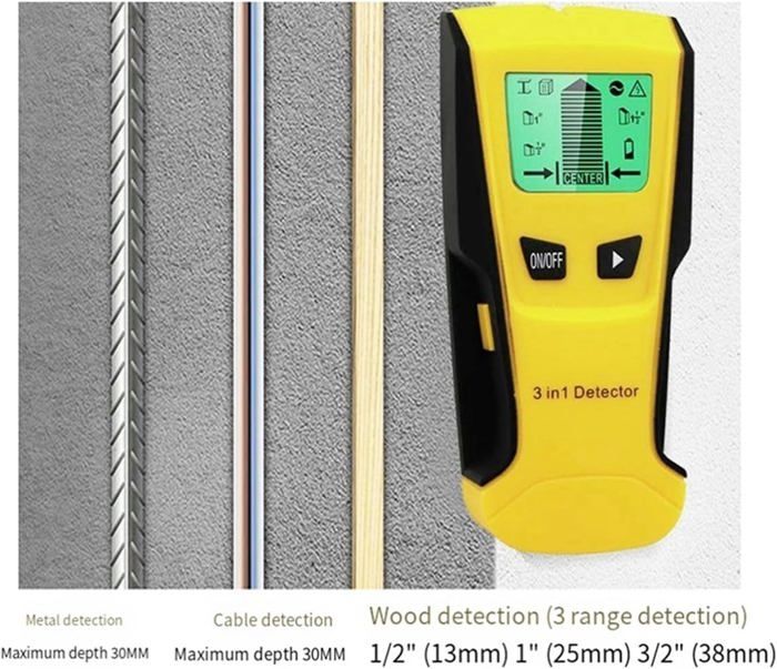 Scanner Mural Détecteur De Montants Détecteur De Métaux 3 En 1, Scanner ...