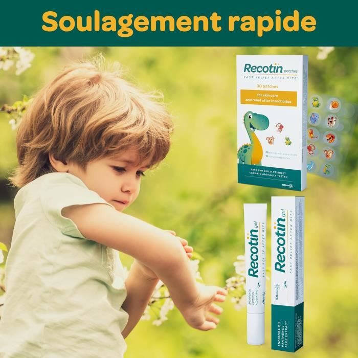 Recotin Kit Gel Et Pansements Contre Les Piqûres De Moustiques | Crème ...