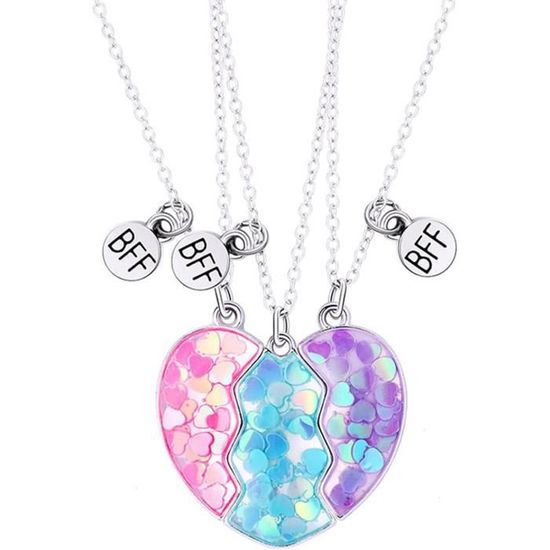Collier D Amitie Pour 3 Filles, Collier Best Friends Pour 3 Filles ...
