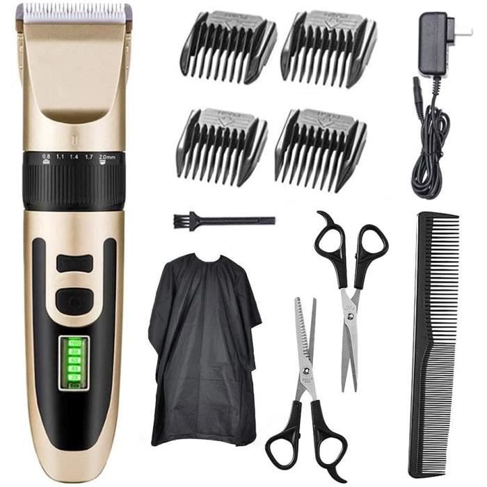 Tondeuse à Cheveux Professionnelle pour Hommes Kit de Tondeuse à Cheveux électrique sans Fil ...