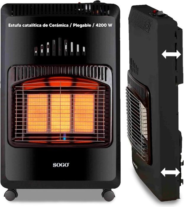 Chauffage à gaz Butane en céramique, Pliable Stockage, 3 puissances ...