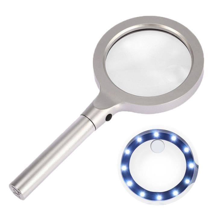Loupe LED portable - SANLIN BEANS - 10X - 12 LED - Lecture Bijoux ...