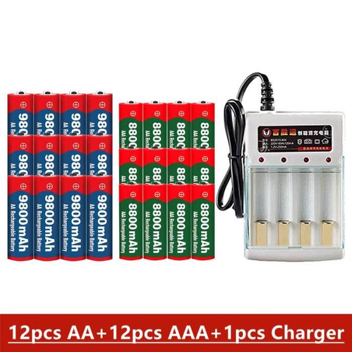Batterie et chargeur3--Pile alcaline aste, adaptée à la télécommande ...