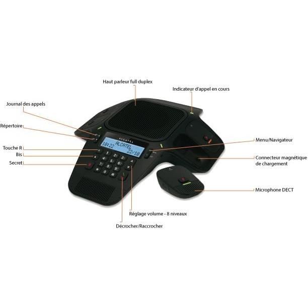 Téléphone Alcatel Conference 1800 CE Noir - Cdiscount Téléphonie