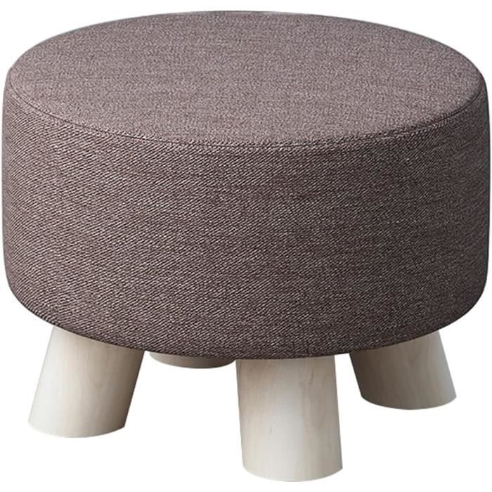 Ottoman Pouf Repose Pied Rond Pouffe Tabouret Coffre De Rangement En ...