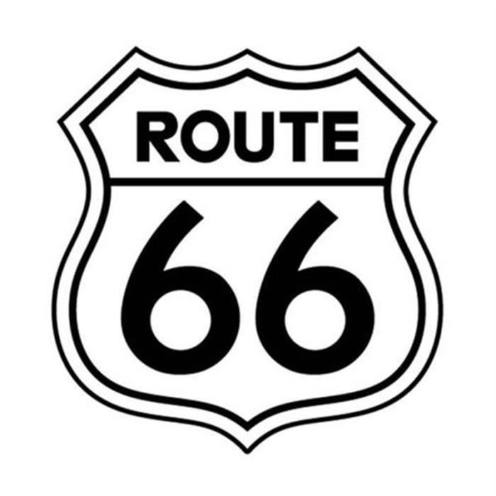 Route 66 Rode Logo Sticker Mural Vinyle Stickers Muraux Décorations ...