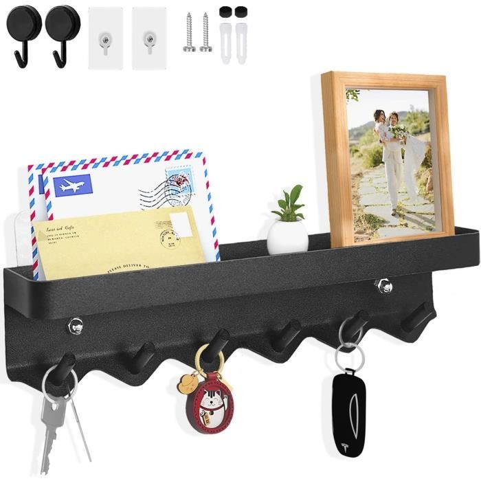 À 6 Crochets Porte Clé Mural,Multifonctionnel Auto-Adhésif ou Perçage ...