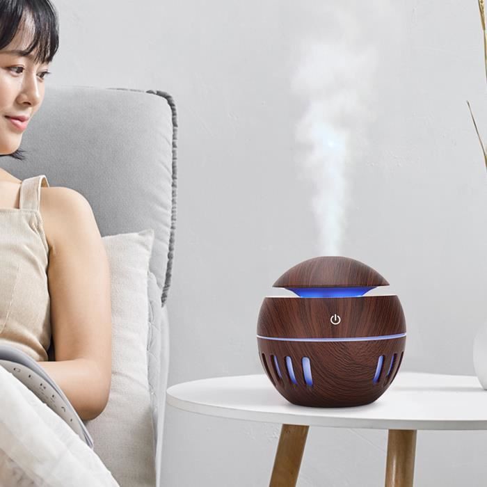 Humidificateur à ultrasons, diffuseur d'arôme, diffuseur de bureau, diffuseur LED USB pour ...