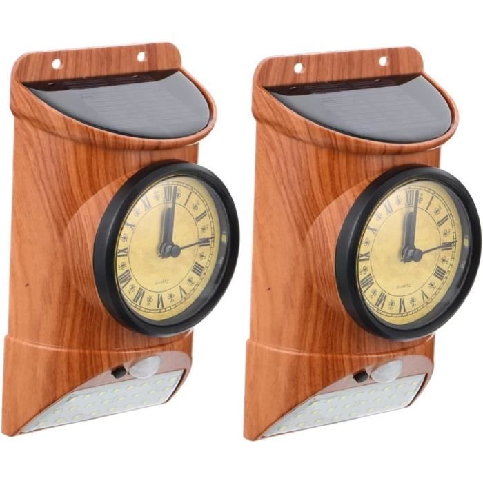 Noir Extérieur Clôture Motion Lampe Solaire Rétro Garage Style Avec ...