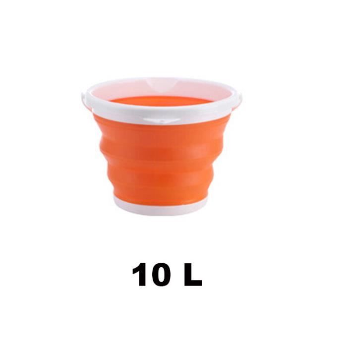 Outillage de camping,Seau à eau pliable Portable,avec poignée,pour ...