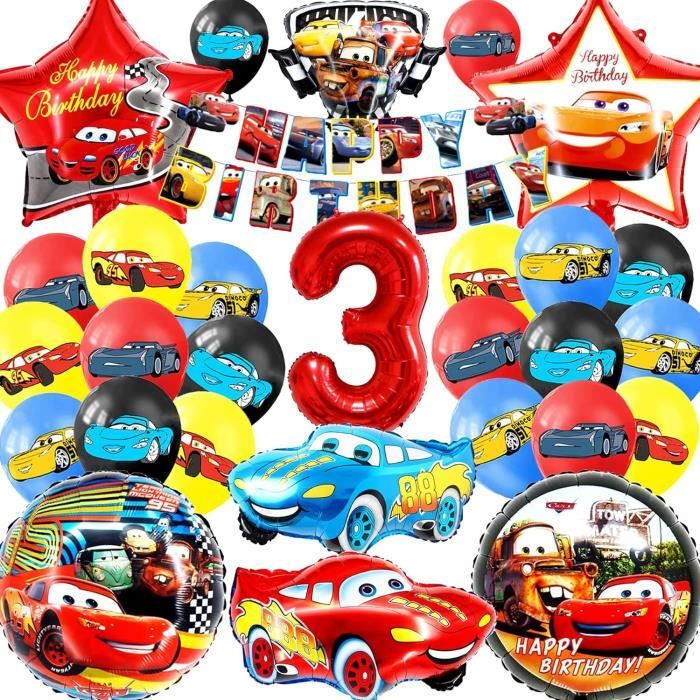 Décor Anniversaire Cars 3 Ans, Décorations De Fête Ballons À Thème Cars ...