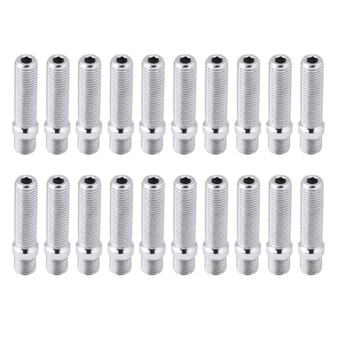 Goujon de roue allongé Aramox Goujons de Roues Allongés, 20pcs 50mm ...