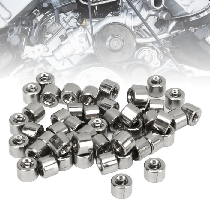 Nakeshop - Écrou d'accouplement rond M4 50 pièces rond filetage femelle ...
