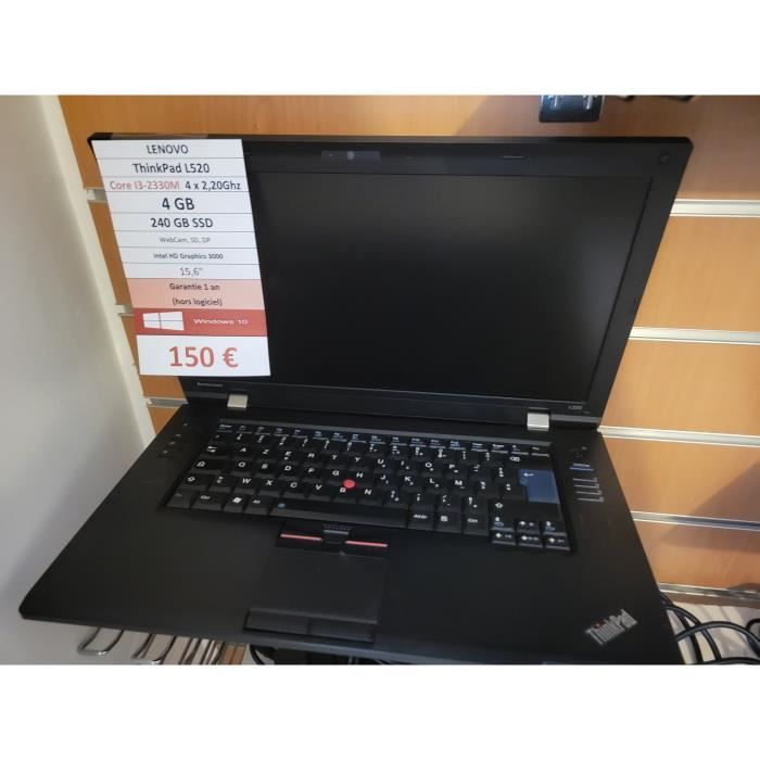 LENOVO THINKPAD L520 I3/4GB/240 GB SSD/W10 - Cdiscount Informatique