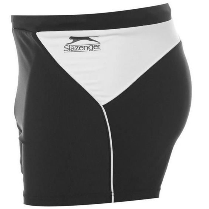 SLAZENGER Short de bain (maillot de bain) natat... Noir / Blanc ...