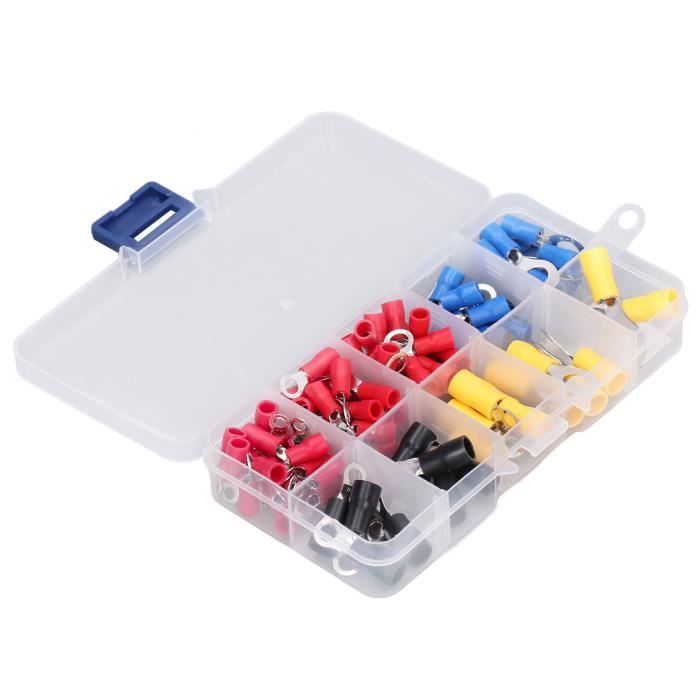 CEN cosse à anneau Kit d'outils de borne à sertir électrique pour connecteur de fil 102 pièces ...