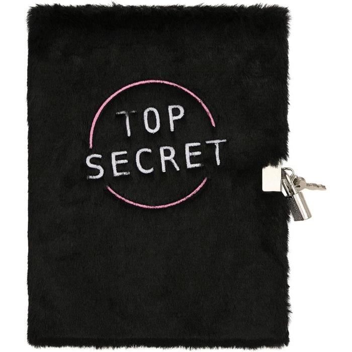DRAEGER PARIS | Journal intime noir Peluche "Top Secret"| Journal avec ...
