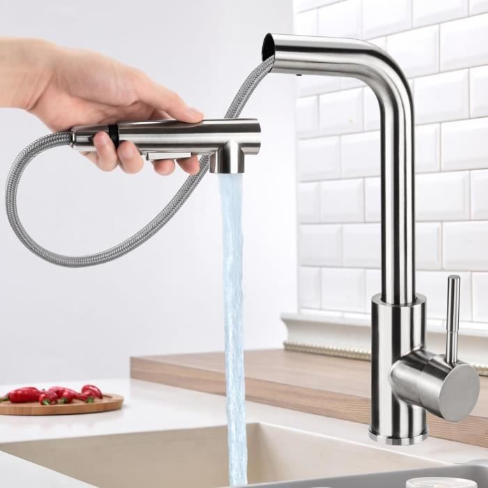 Mitigeur cuisine avec douchette Robinet de cuisine mitigeur Mitigeur ...