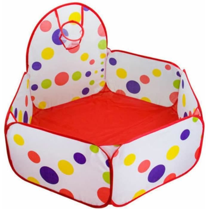 Amison - Piscine à balles Pop-up hexagonale - Motif pois multicolores ...