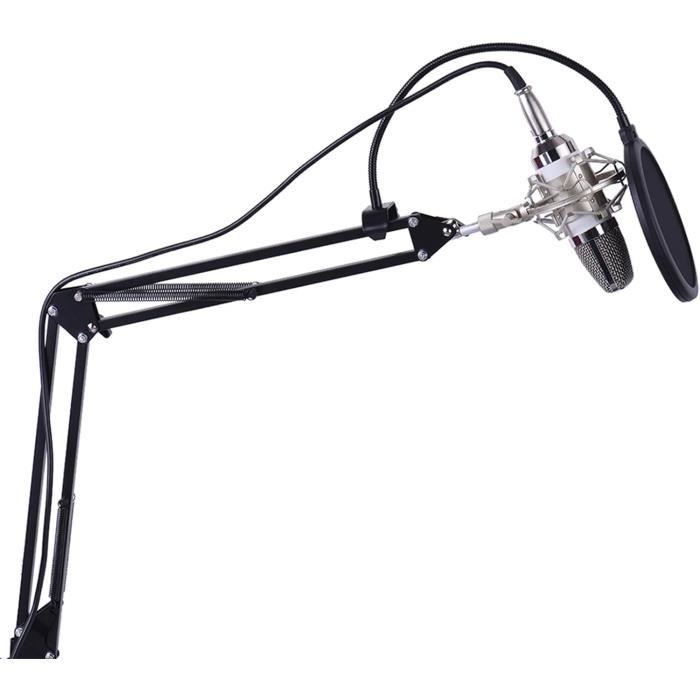Condenser Microphone Mic Avec Shock Mount Studio Broadcasting Recording ...