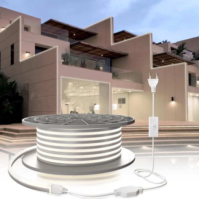 30M Ruban Led, 220V Blanc Froid Bandeau Led Lumineuse Flexible 120 Led ...