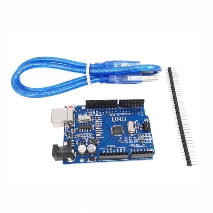 Ywei Carte UNO R3 ATmega328P ATMEGA16U2 avec Câble USB Compatible Arduino UNO R3 - Cdiscount ...