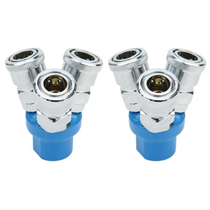 Coupleur rapide - ZJCHAO - SMY3 voies - Acier au carbone chromé - 2 ...