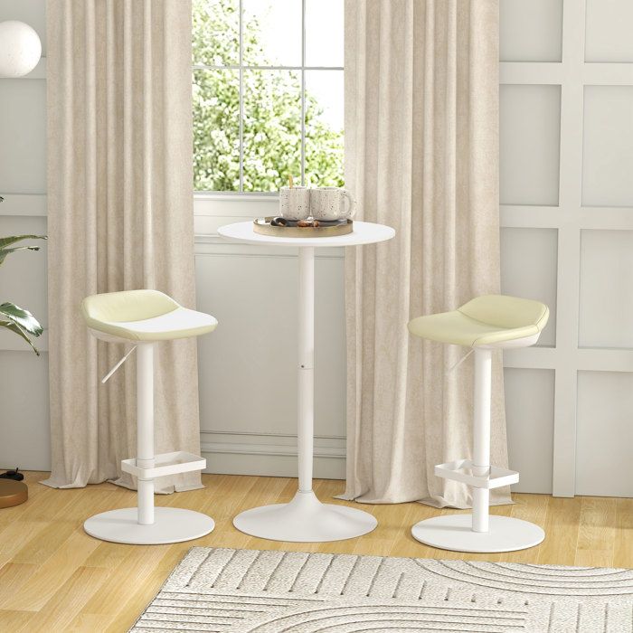 Table de bar ronde HOMCOM table de bistro mange-debout table de cuisine ...
