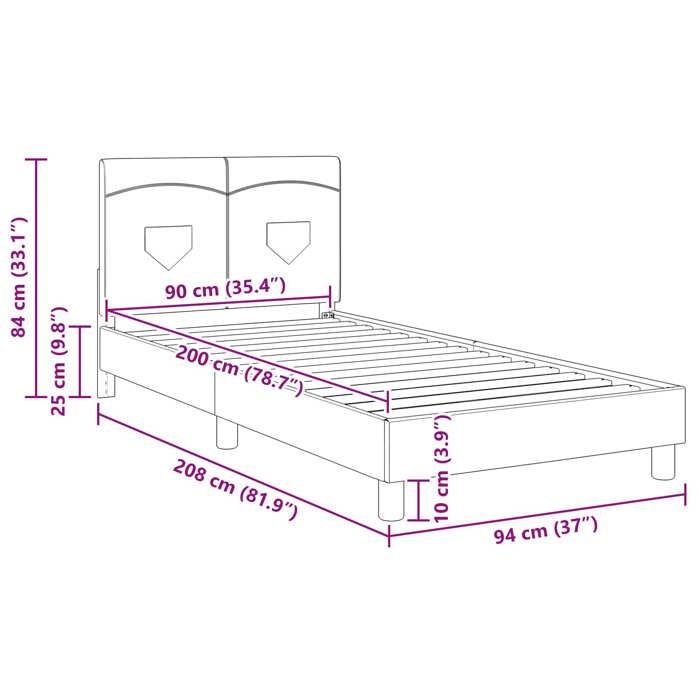 1 Place - Cadre de lit simple avec Tête de lit - VIDAXL - pour enfants ...
