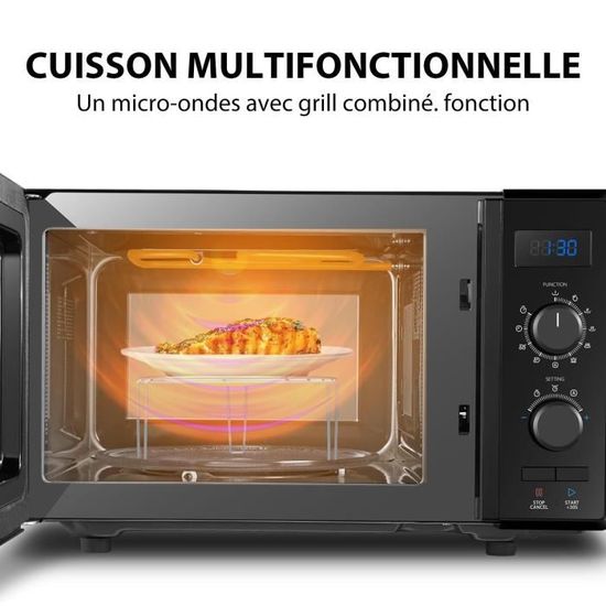Micro-ondes grill pose libre - TOSHIBA - MW2-AG23P(BK) - Noir - 23L - 900W - Grill 1050W ...
