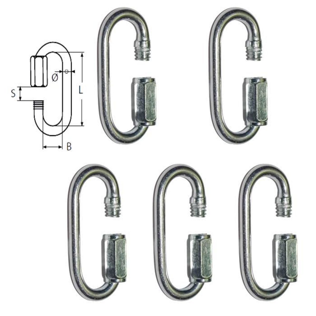 Maillon Long inox Diamètre 3mm ( Lot de 5 ) Longueur 46mm inox 316 - A4 ...
