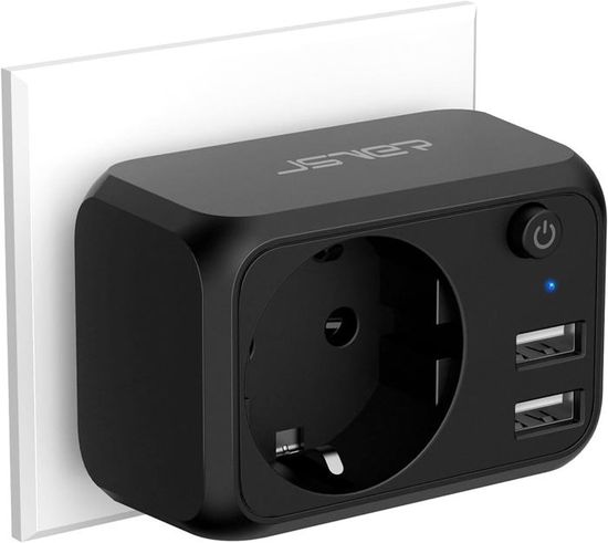 Prise Multiple Usb,Mini 3 En 1 Chargeur Usb Multiprises Murale 16A ...
