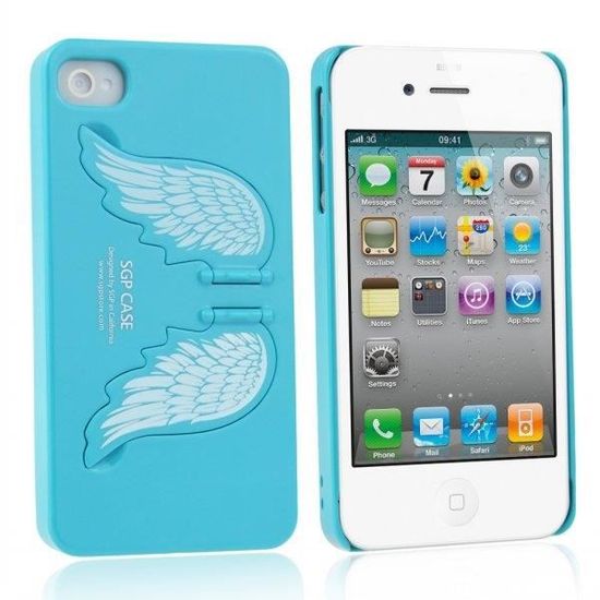 Coque iPhone 5 5S Ailes d'Ange Bleu - Cdiscount Téléphonie