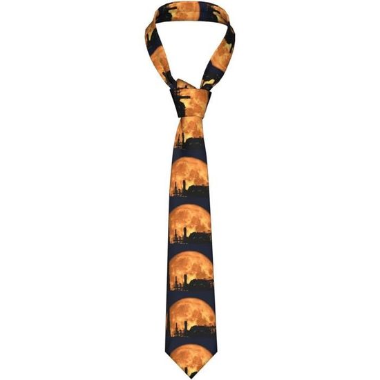 Full Strawberry Moon Back Silhouette Night Sky-Cravates Fines ...