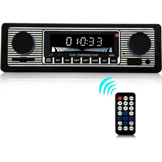 Autoradio Bluetooth, 1 Din Lecteur Mp3 Prend En Charge Bluetooth Autoradio Mains Libres-Radio Fm ...
