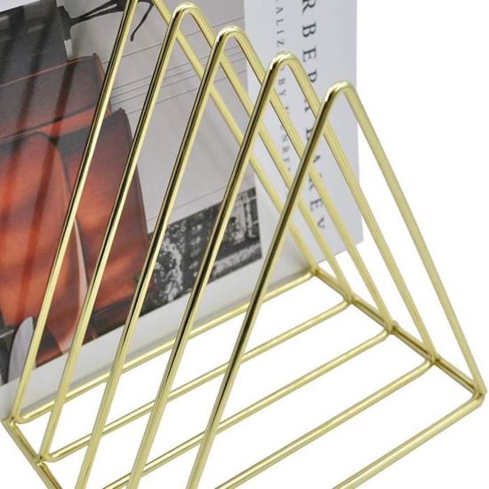 Porte-Revues Design Triangle En Fer Forgé, Couleur Or Rose Brillant ...