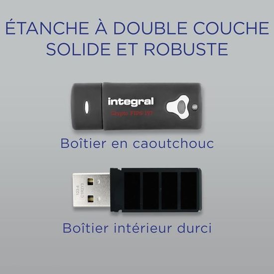 Clé USB 3.0 cryptée Integral Crypto Dual FIPS 197 - Cdiscount Informatique