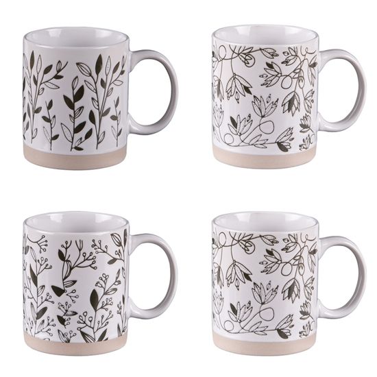 Coffret de 4 mugs Bucolique 35 cl - Table Passion - Cdiscount Maison