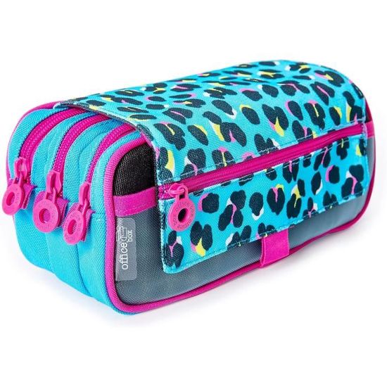 Trousse Scolaire Triple Avec Grandes Poches Intérieures Et Fermeture ...