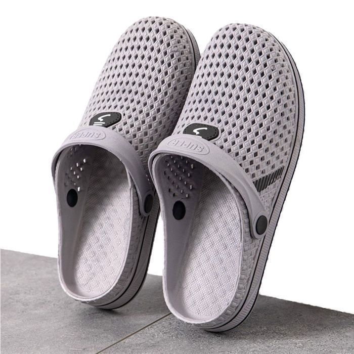 Sabots Homme,Respirant Chaussures de Jardin Perforés-Sabot de Plage ...