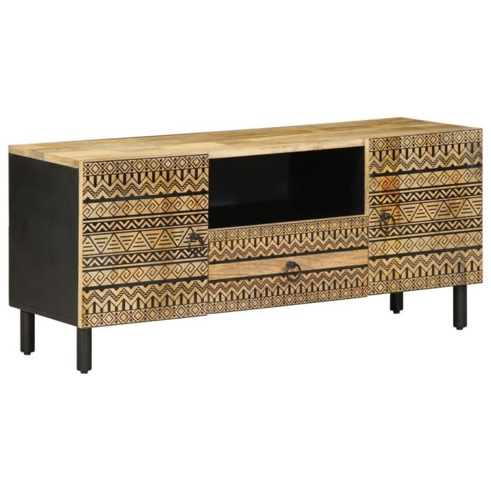 Meuble TV noir 105x33,5x46cm - Usage Intérieur/jardin - VIDAXL - design ...